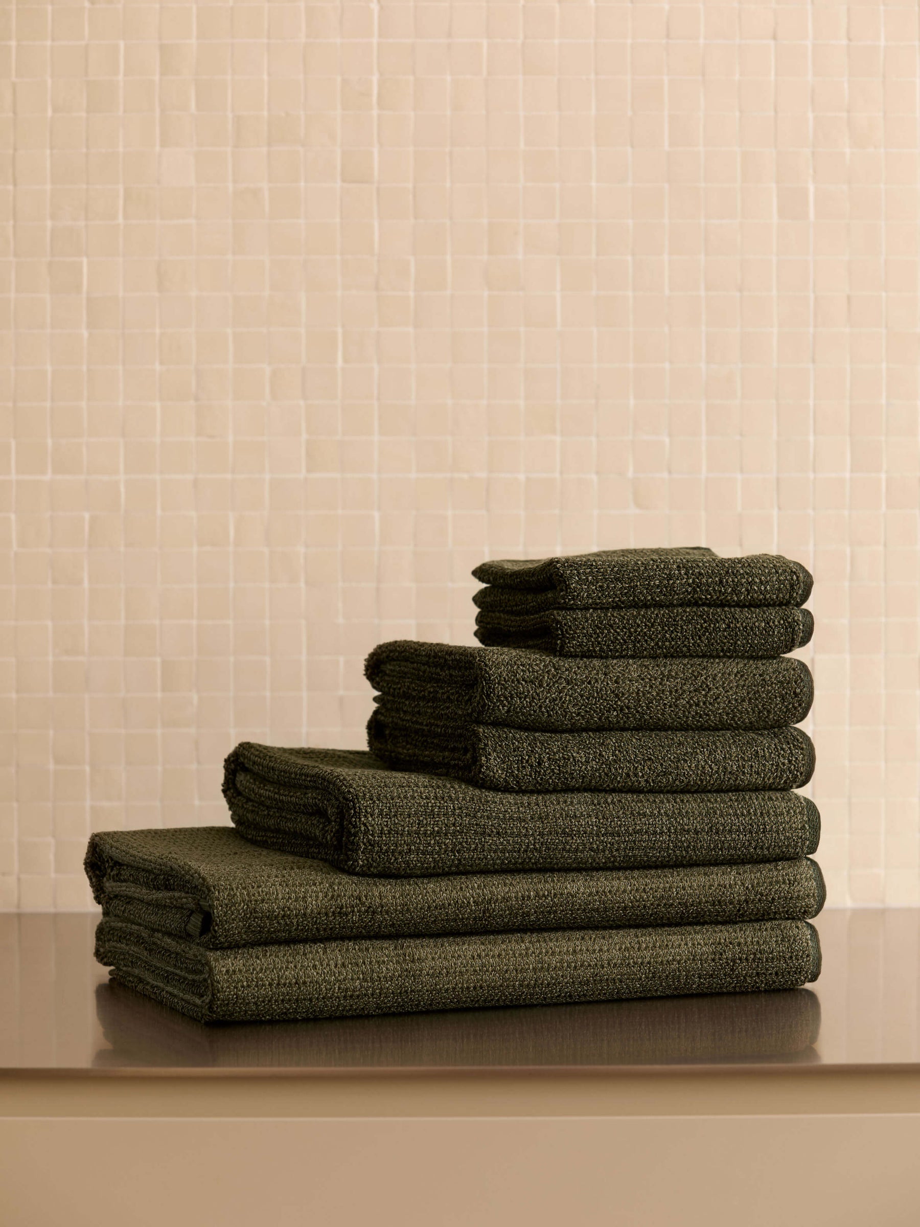 Buy Luxury Olive Towels Online - Tweed Olive