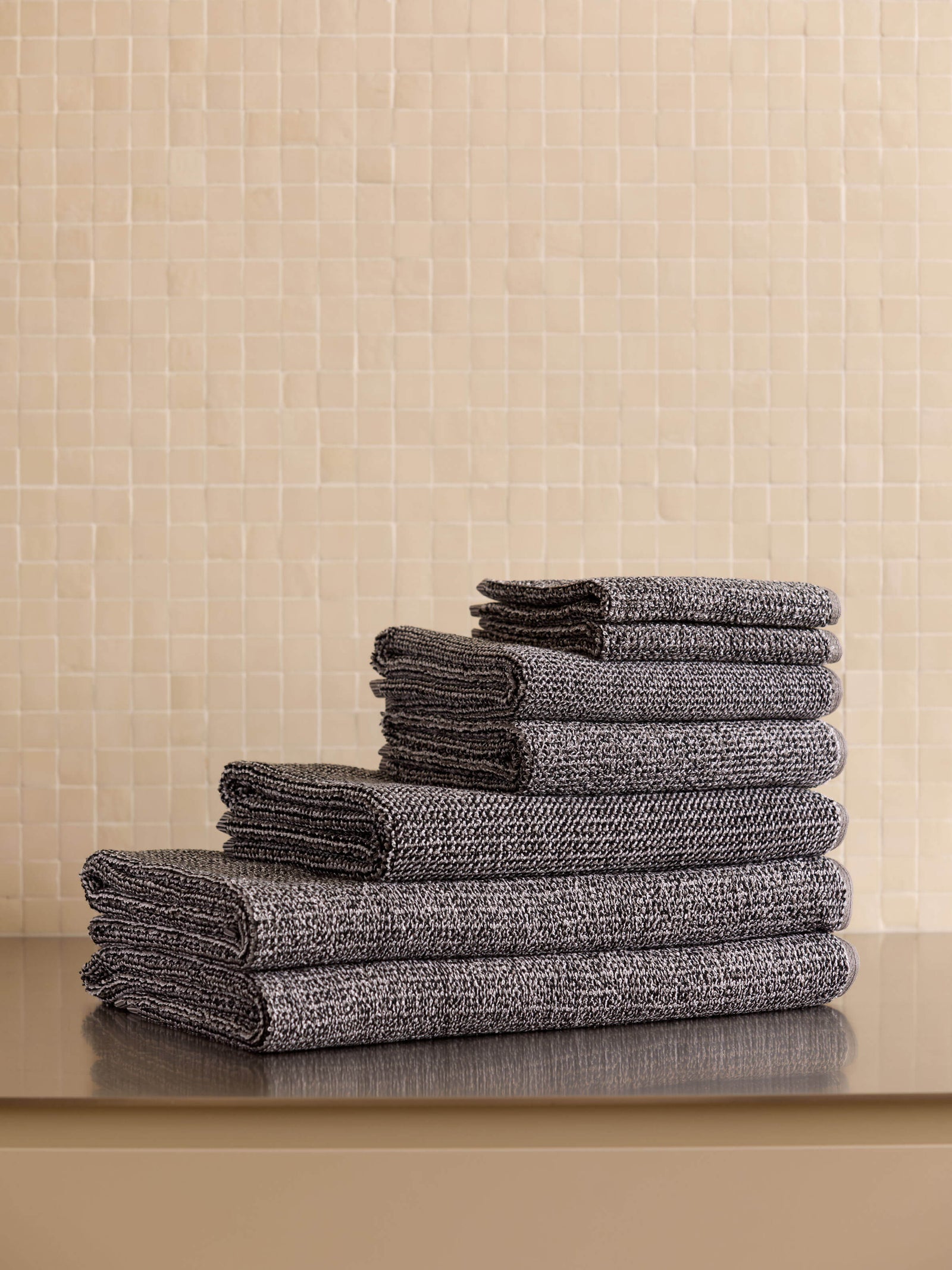 Buy Luxury Dark Grey Towel Sets Online - Tweed Coal