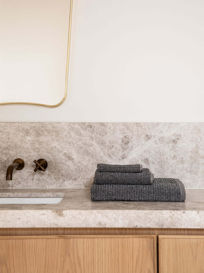 Tweed Coal Bath Towel Set - Luxury towels from L&M Home