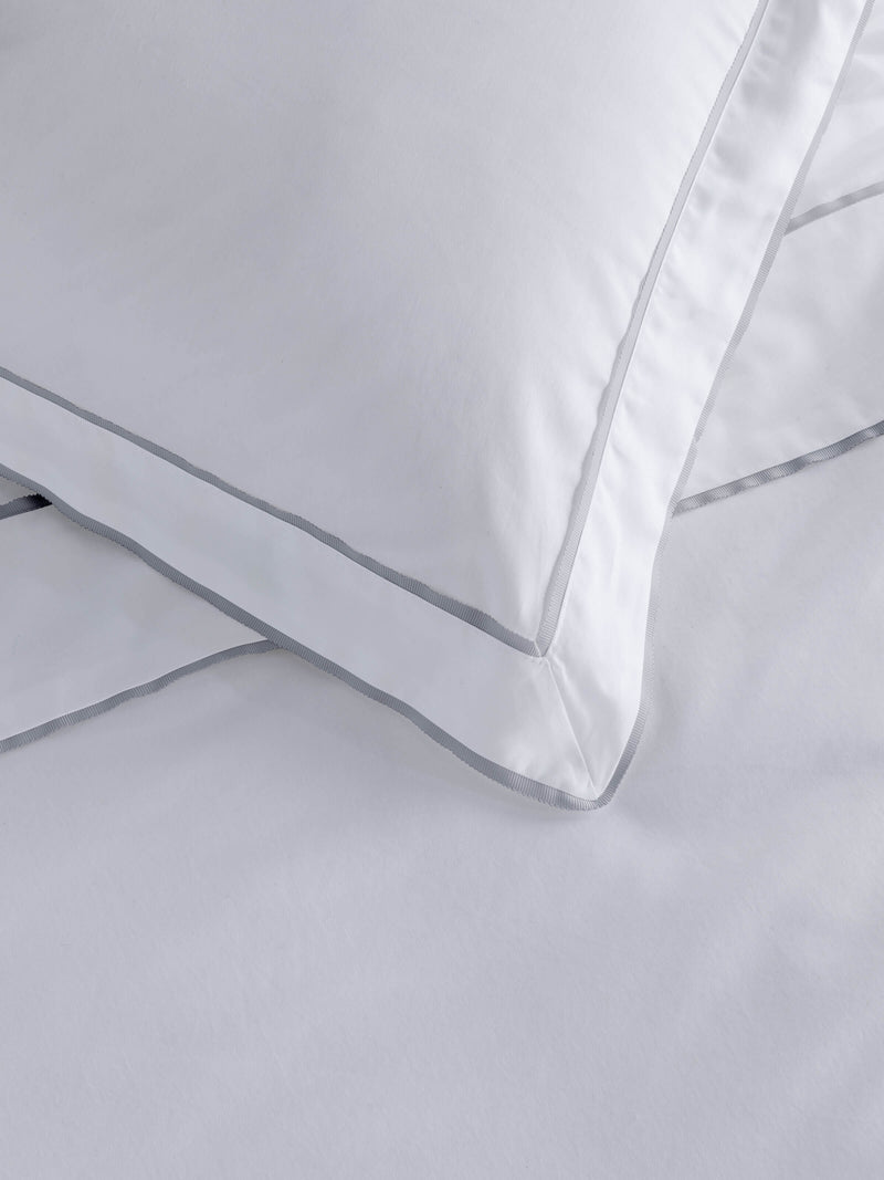 Grosgrain Silver Egyptian Cotton Duvet Cover Set