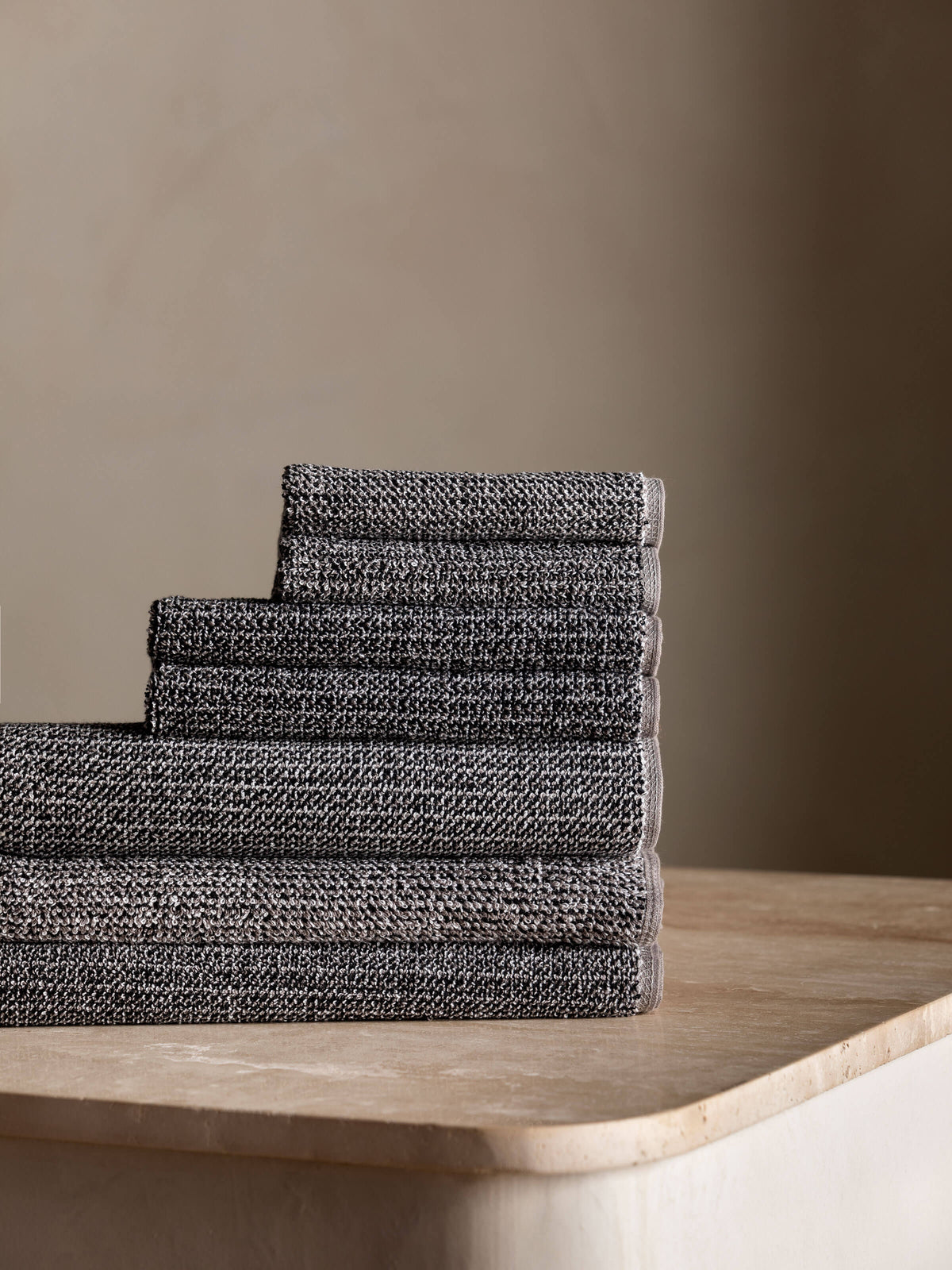 Tweed Coal Bath Towel Set - Luxury towels from L&M Home