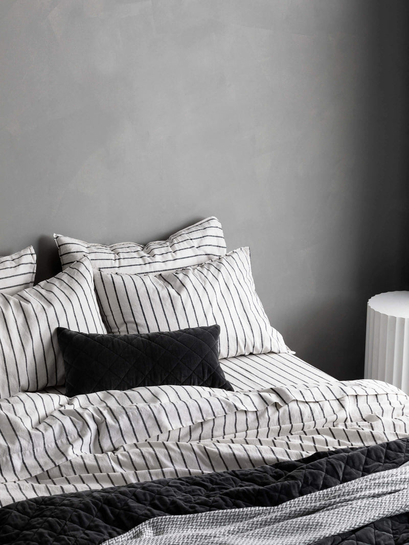 Loft Graphite Linen & Cotton Duvet Cover Set
